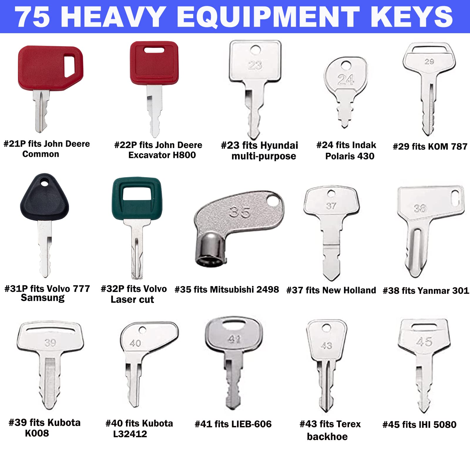 Mua WAH YUE HING Heavy Machinery Equipment Keys Master Set of 75 ...
