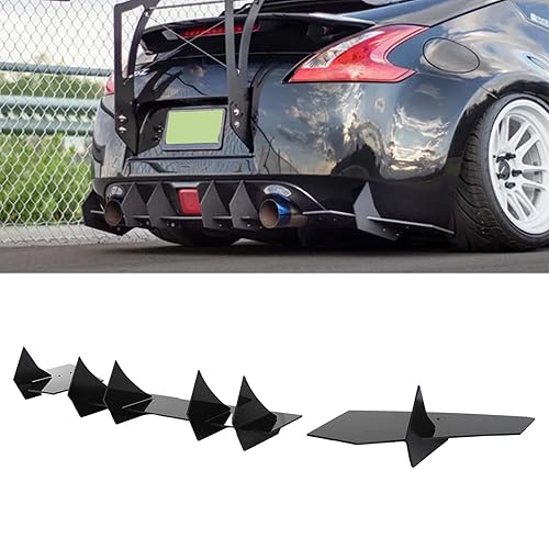 PFRREOR Rear Bumper Diffuser Splitter for Nissan 370Z 2009-2020 Add on ...