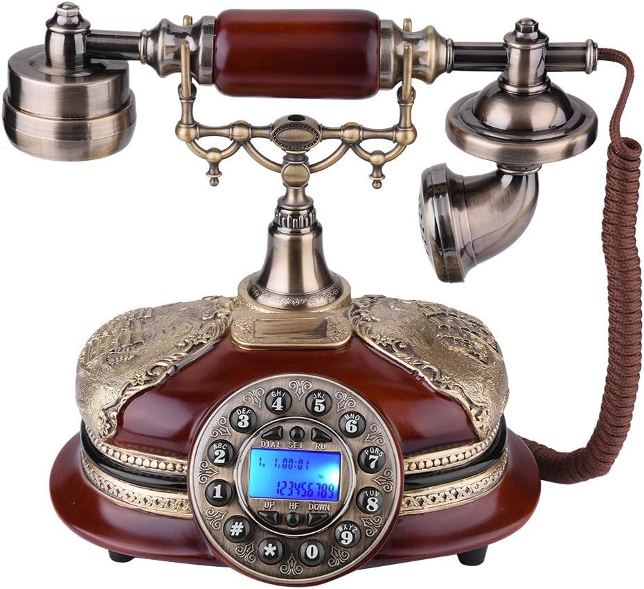 VBESTLIFE Téléphone Fixe Classique, Téléphone rétro Vintage Support FSK ...