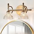 OFFDARKS Vintage Bathroom Vanity Light Matte Brass Bathroom Lighting ...