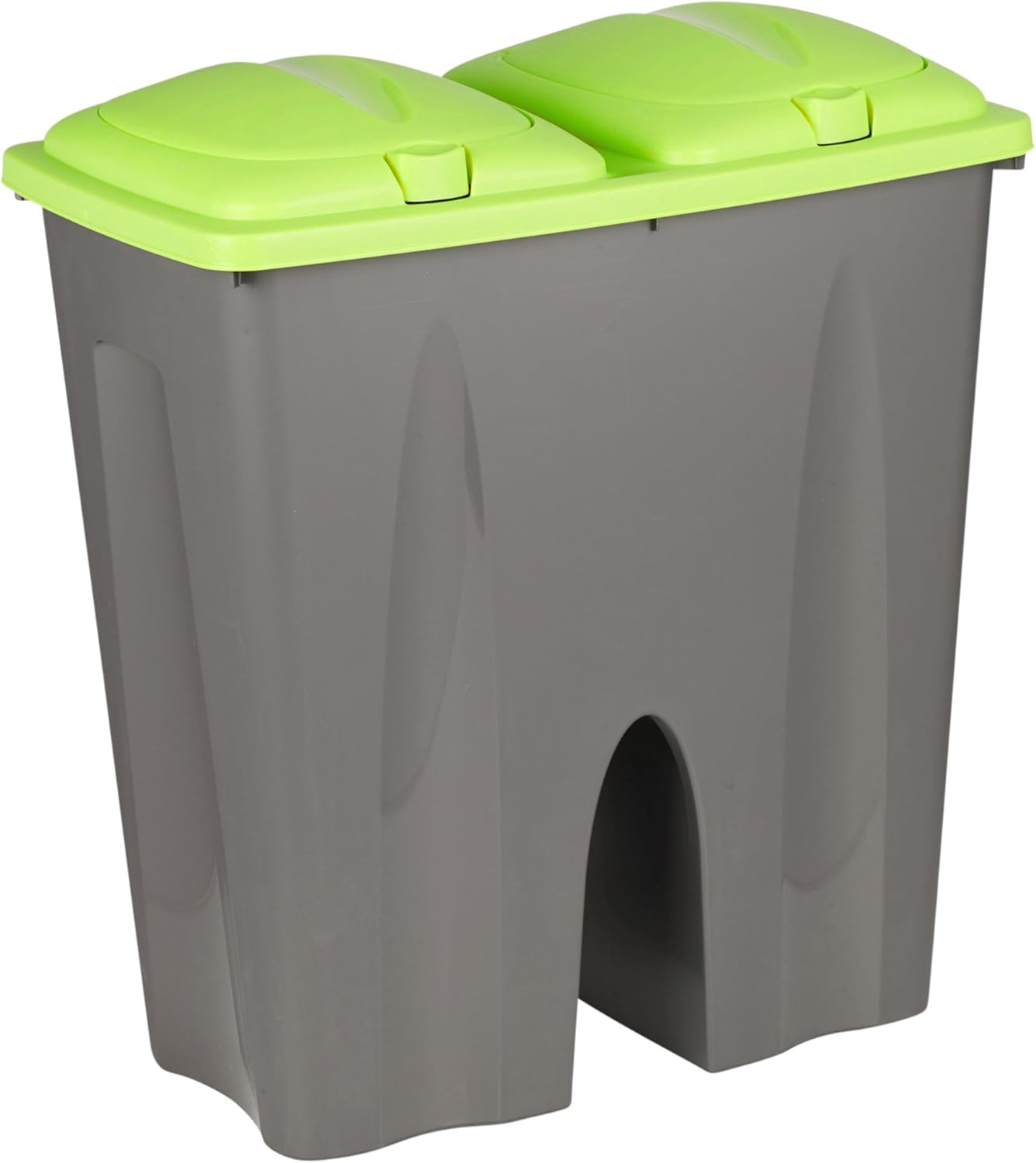 URBNLIVING Double Recycling Waste Duo Bin Plastic Rubbish Disposal ...