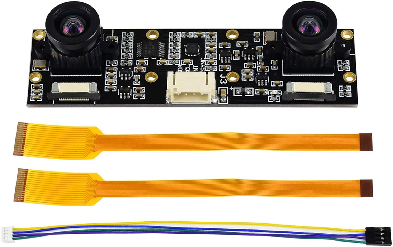 IMX219-83 Stereo Binocular Camera, 8MP Dual IMX219 Camera Module, 3280 * 2464 Resolution,Support ...