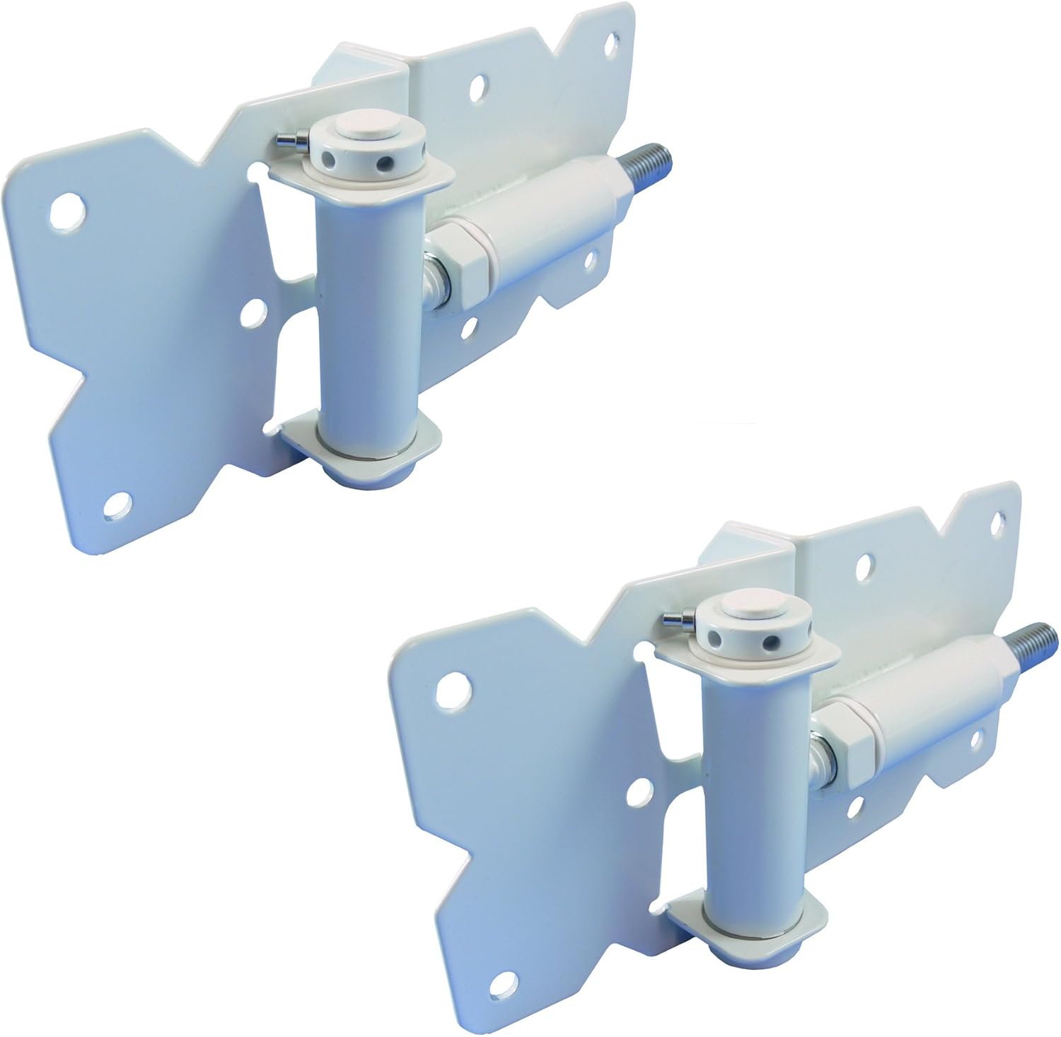 Amazon.com: Vinyl Fence Self Closing Gate Hinges (White Pair): Home ...