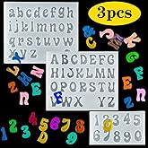 Amazon.com: Actvty Mini Alphabet Resin Molds - 3Pcs Letter Molds for ...