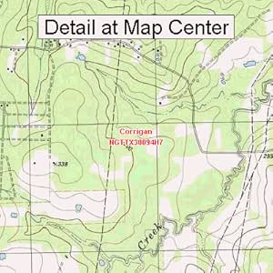 Amazon.com : USGS Topographic Quadrangle Map - Corrigan, Texas (Folded ...