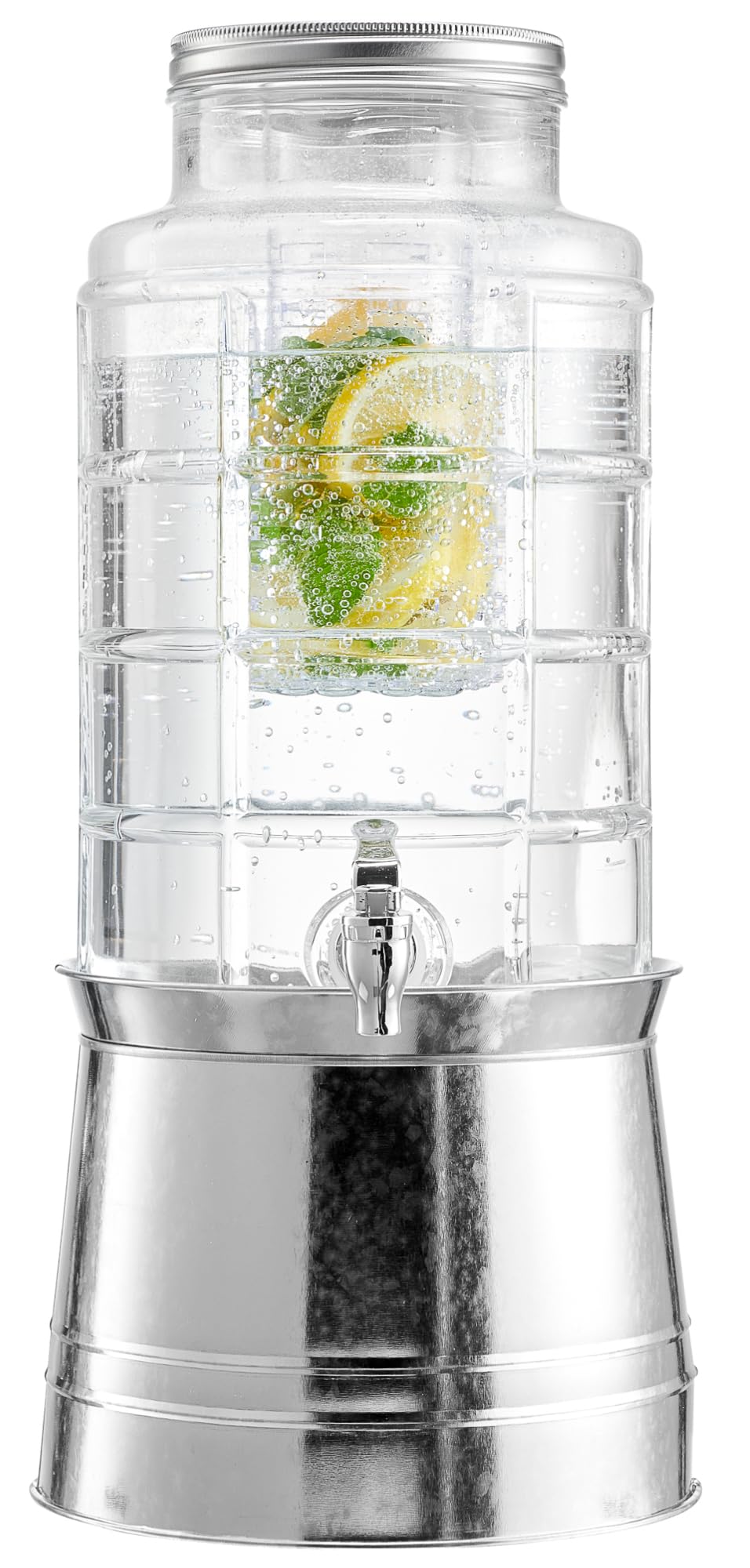 Style Setter Patchwork Beverage Dispenser Cold Drink Dispenser w/ 2.4 ...