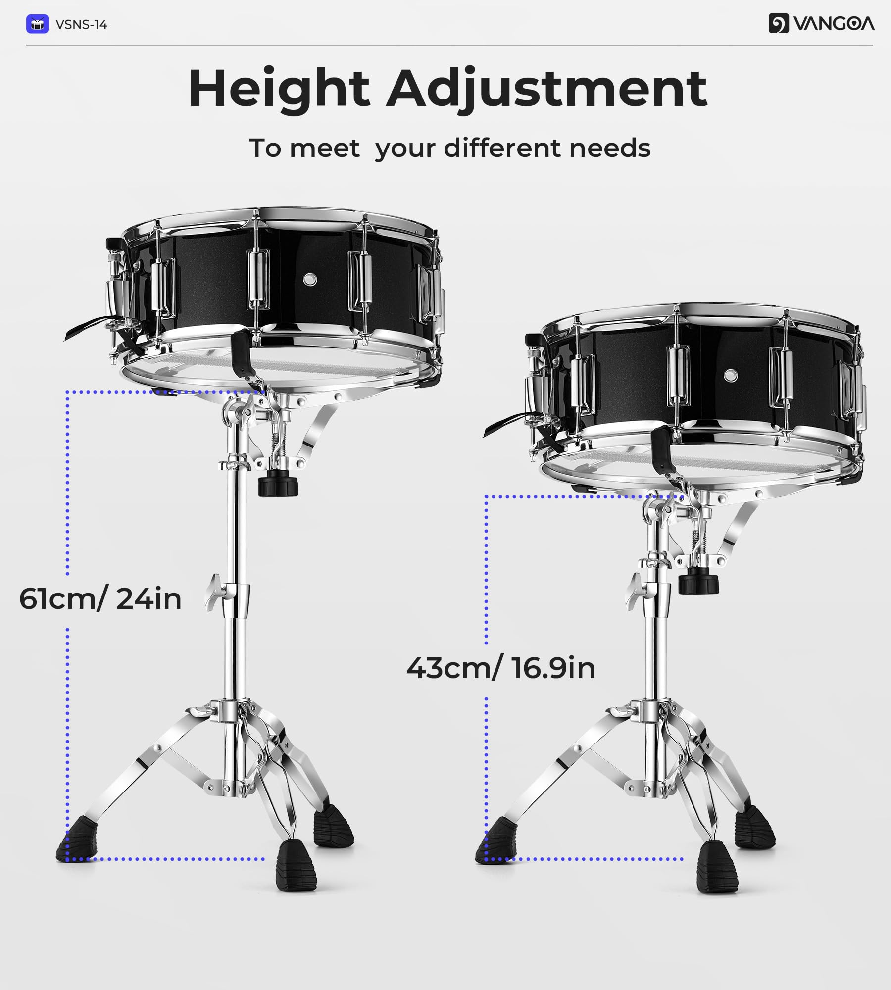 Mua Vangoa Snare Drum Set Kit 14 x 5.5 Inches for Kids Students ...