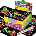 Amazon.com: ZMLM Rainbow Scratch Mini Art Notes - 125 Magic Scratch ...
