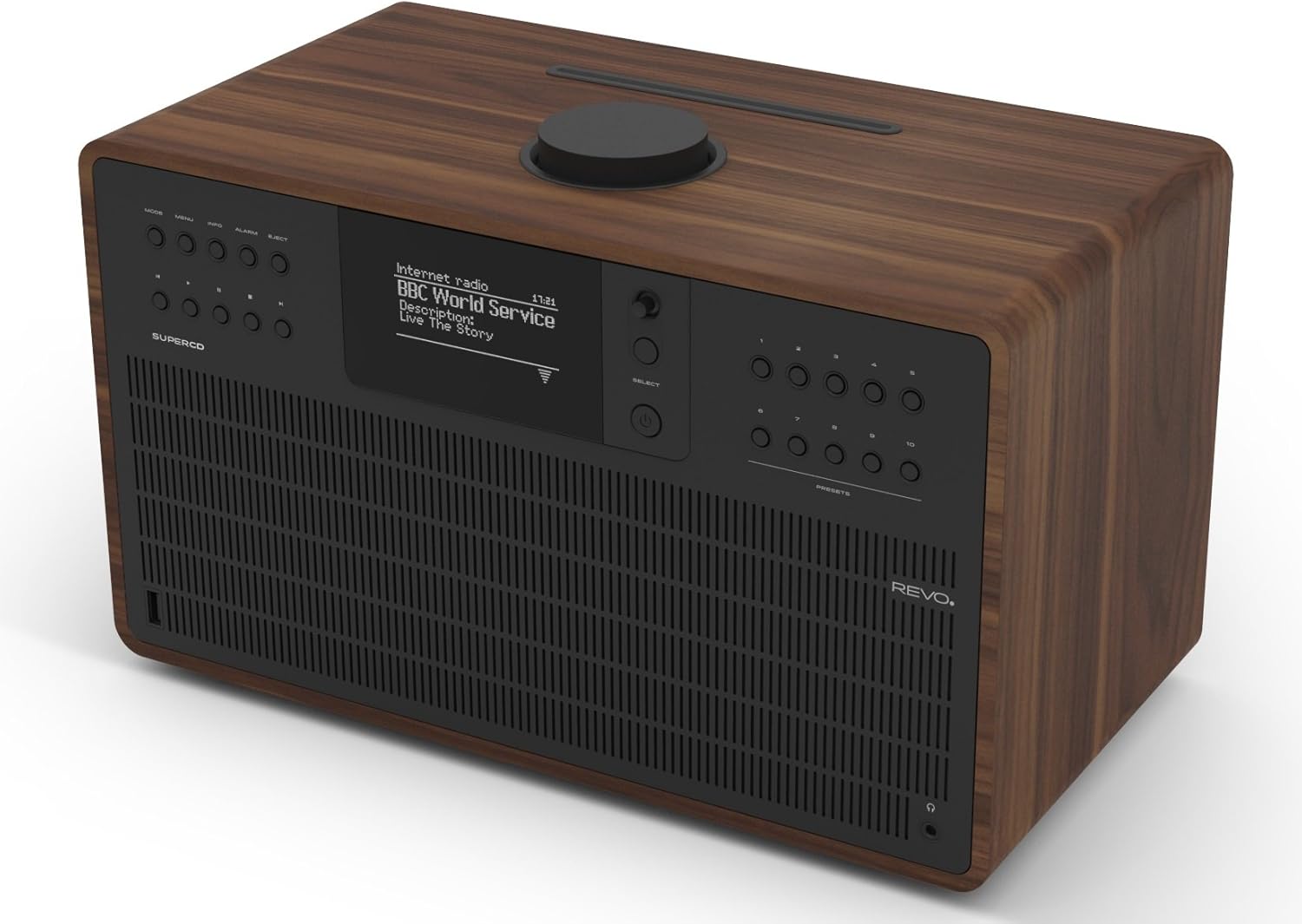 Revo Technologies SuperCD – Walnut/Black – BigaMart