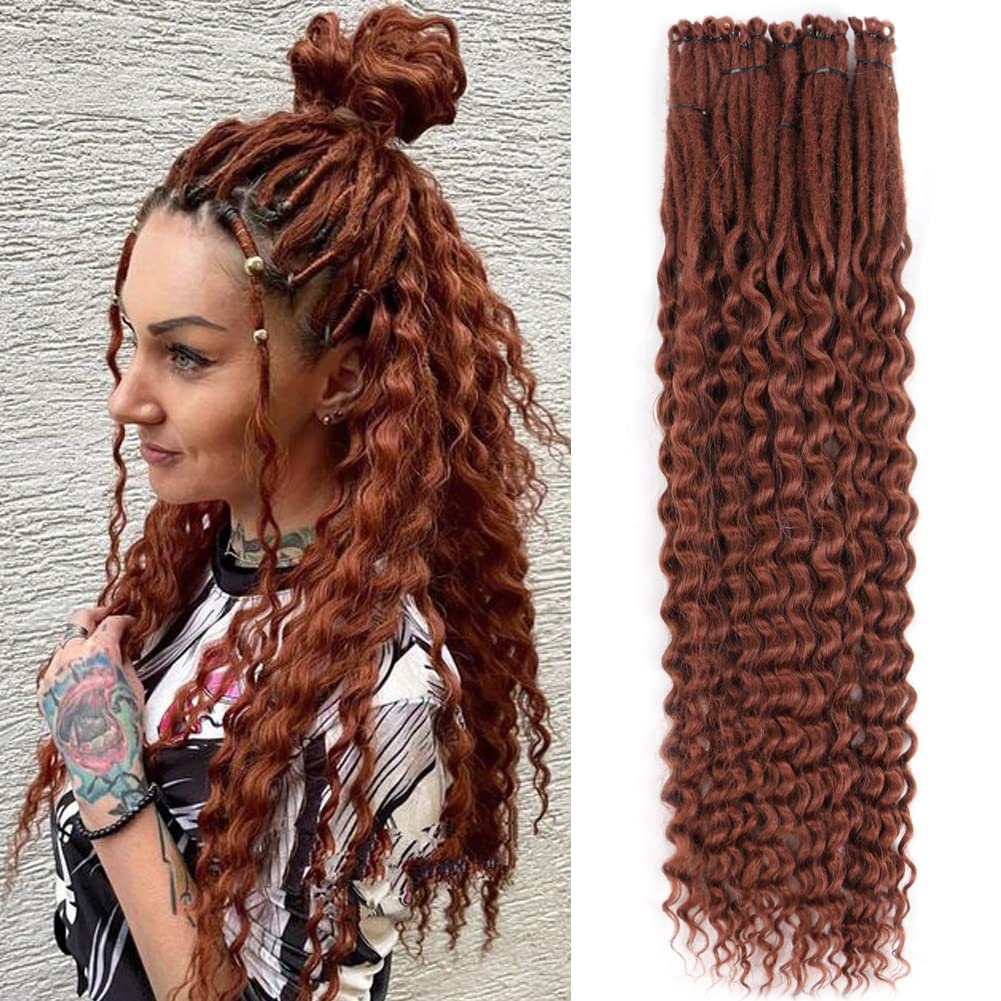 DAIRESS 20inches Synthetic Single Ended Curly Dreadlock Extensions ...