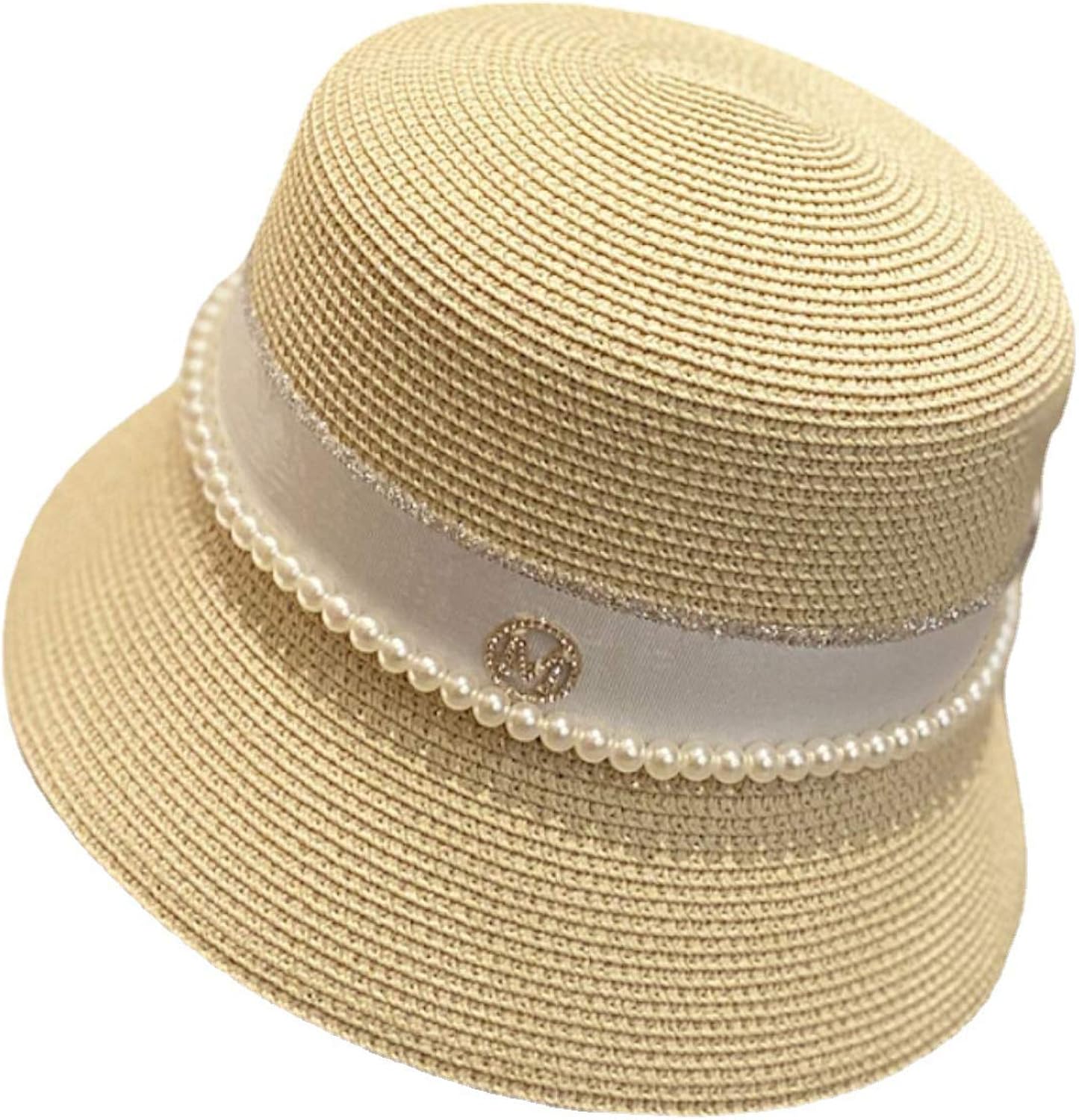 Vingtage French Sun Hat Woman's Bucket Hat Straw Hat with Pearl ...