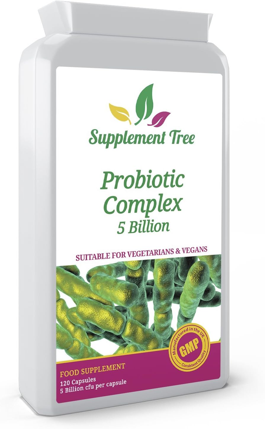 Probiotics Complex 5 Billion CFU | 120 Targeted Release Capsules | High ...