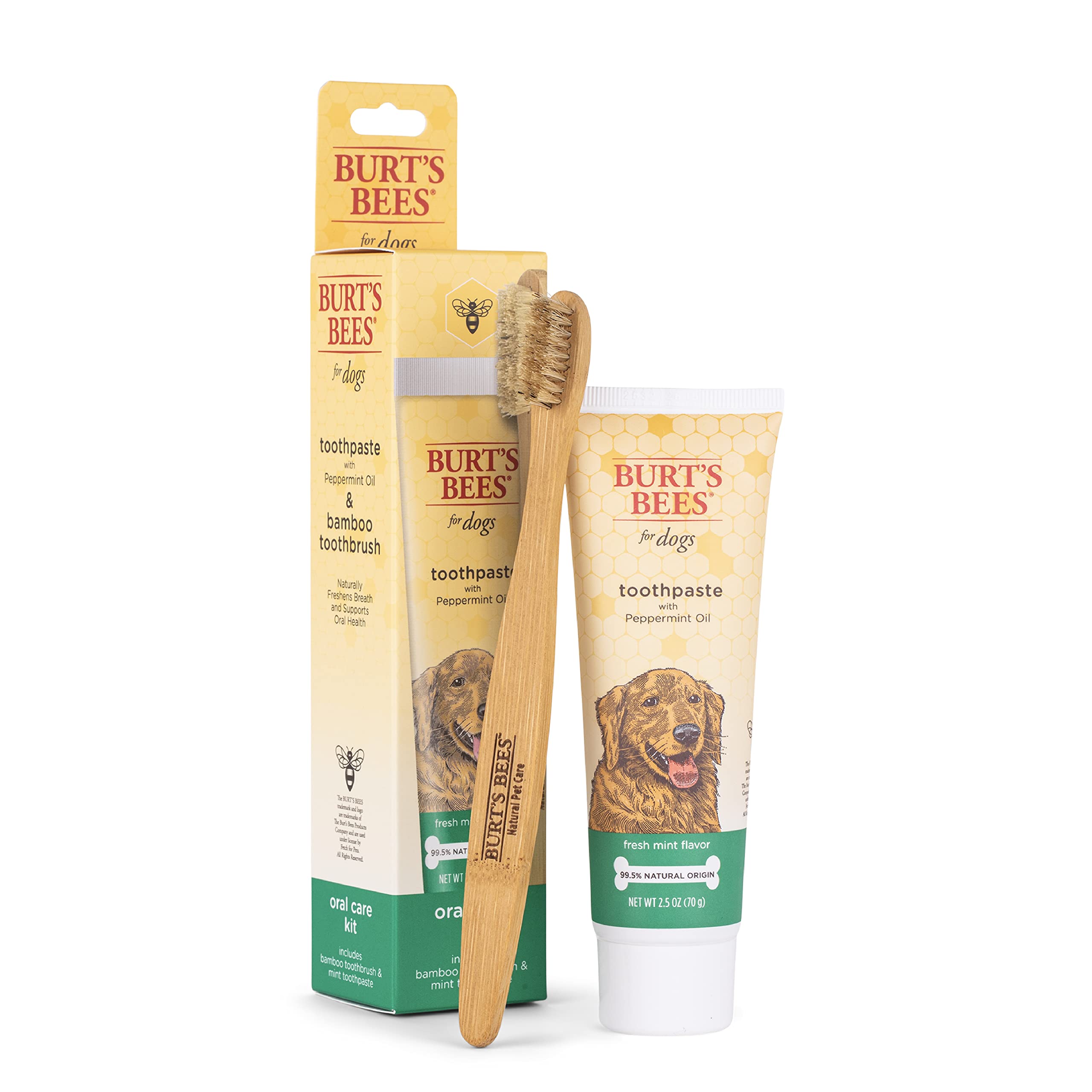 Burt's Bees for Pets Naturally Derived Oral Care Kit - Dog Dental Kit ...