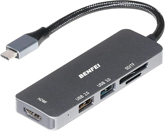 BENFEI USB C Hub 5 in 1, with HDMI 4K,2 USB Ports,SD: Amazon.co.uk ...