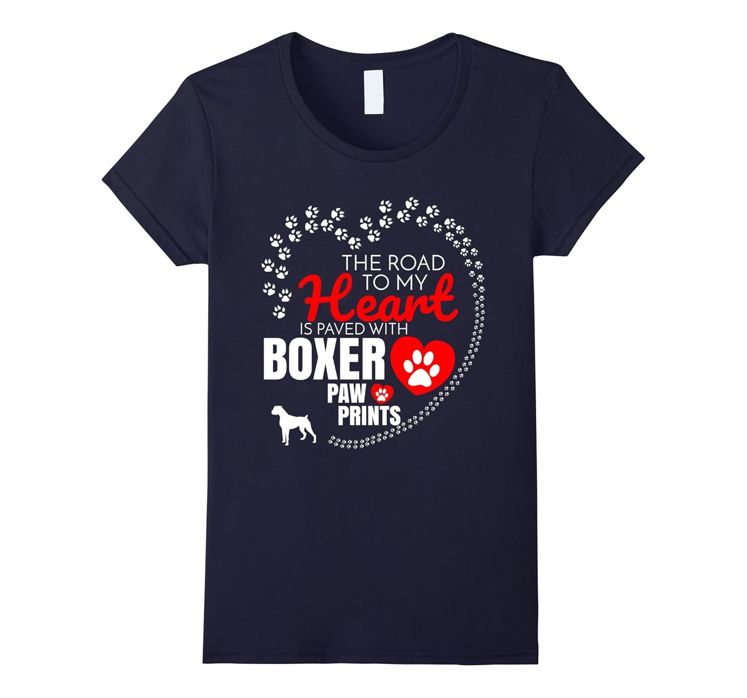 Boxer Paw Prints Dog T Shirt Gift For Dog Lovers-4LVS – 4loveshirt