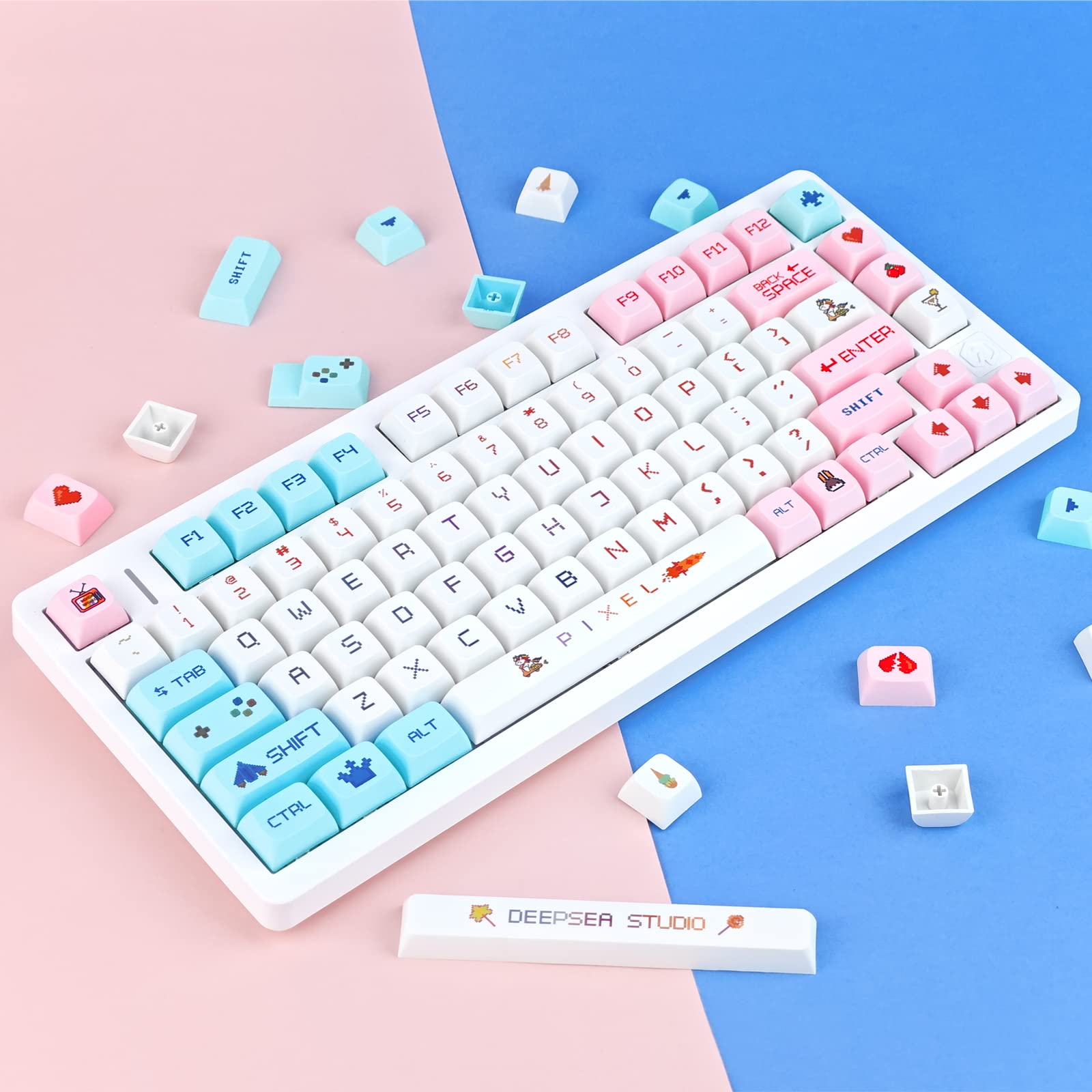 Mua 125 Keys Dye Sub PBT Keycaps Set, Custom XDA Profile Keycaps, Pixel ...