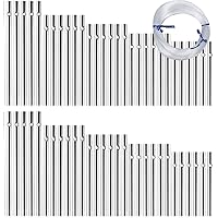 Amazon.com : 60 Pieces Wind Chime Tubes Parts Supplies Windchime String ...
