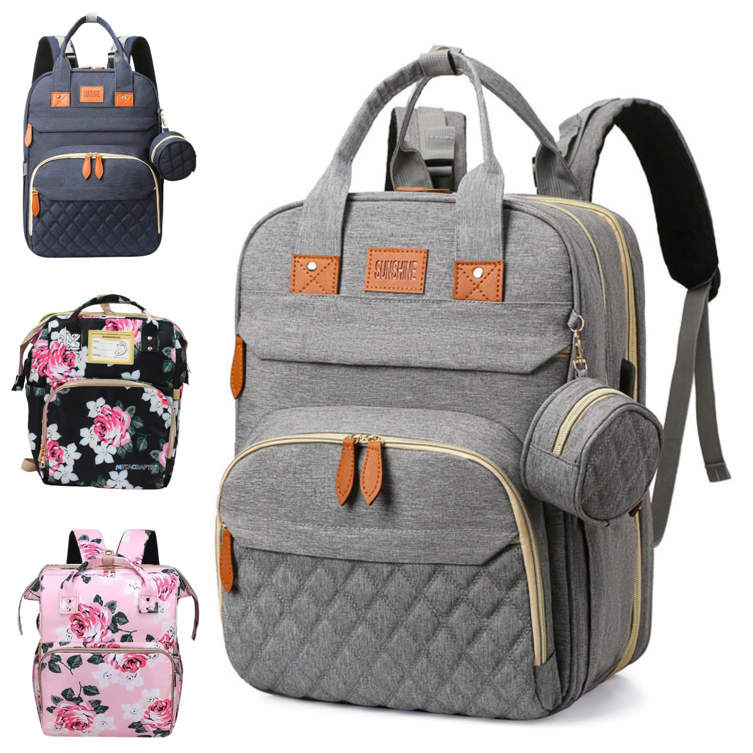 Waterproof Baby Diaper Bag Backpack With Changing Station - Baby Bag ...