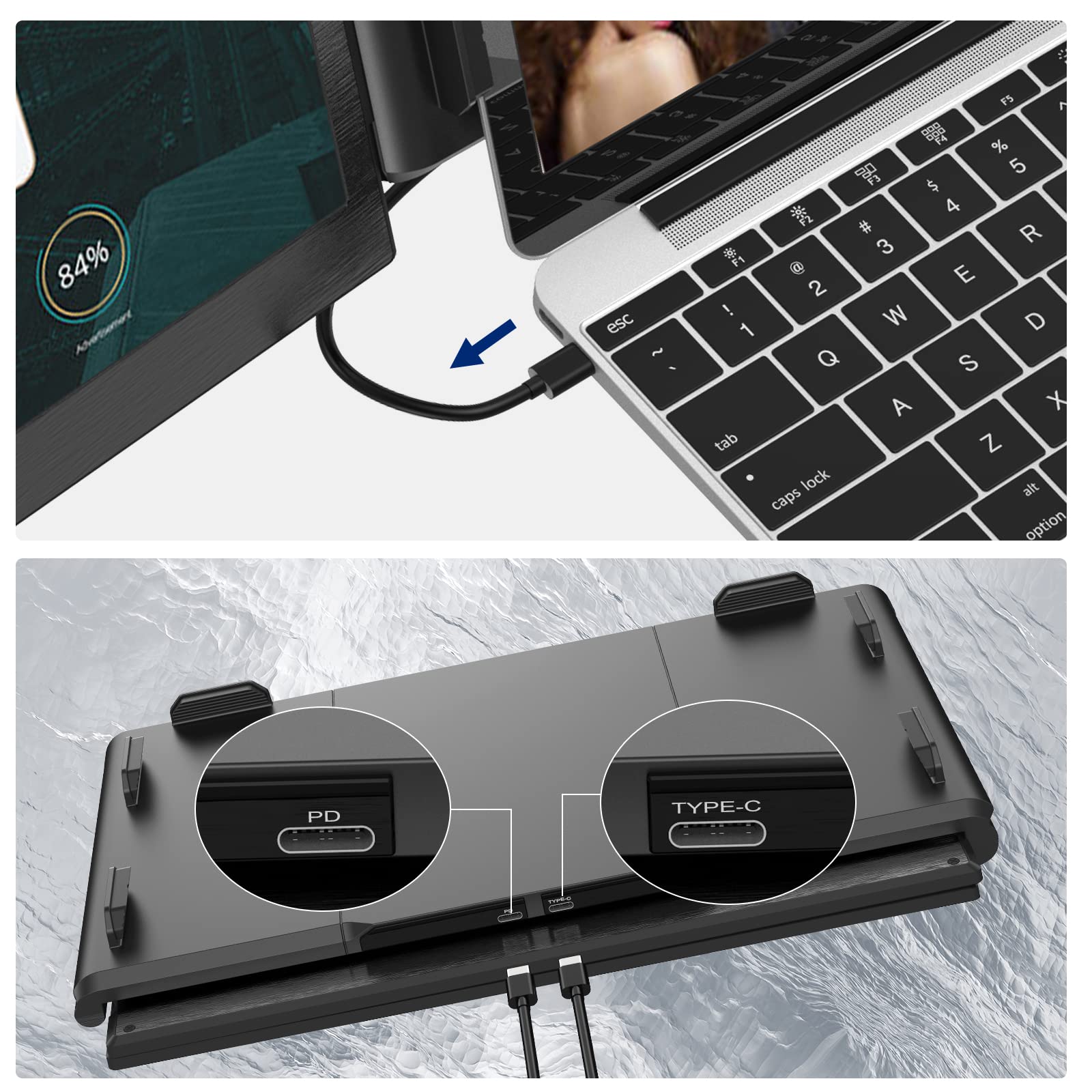 Mua BQAA 13.3" Portable Dual Triple Portable Monitor for Laptop, Support M1 MacBook Laptop ...