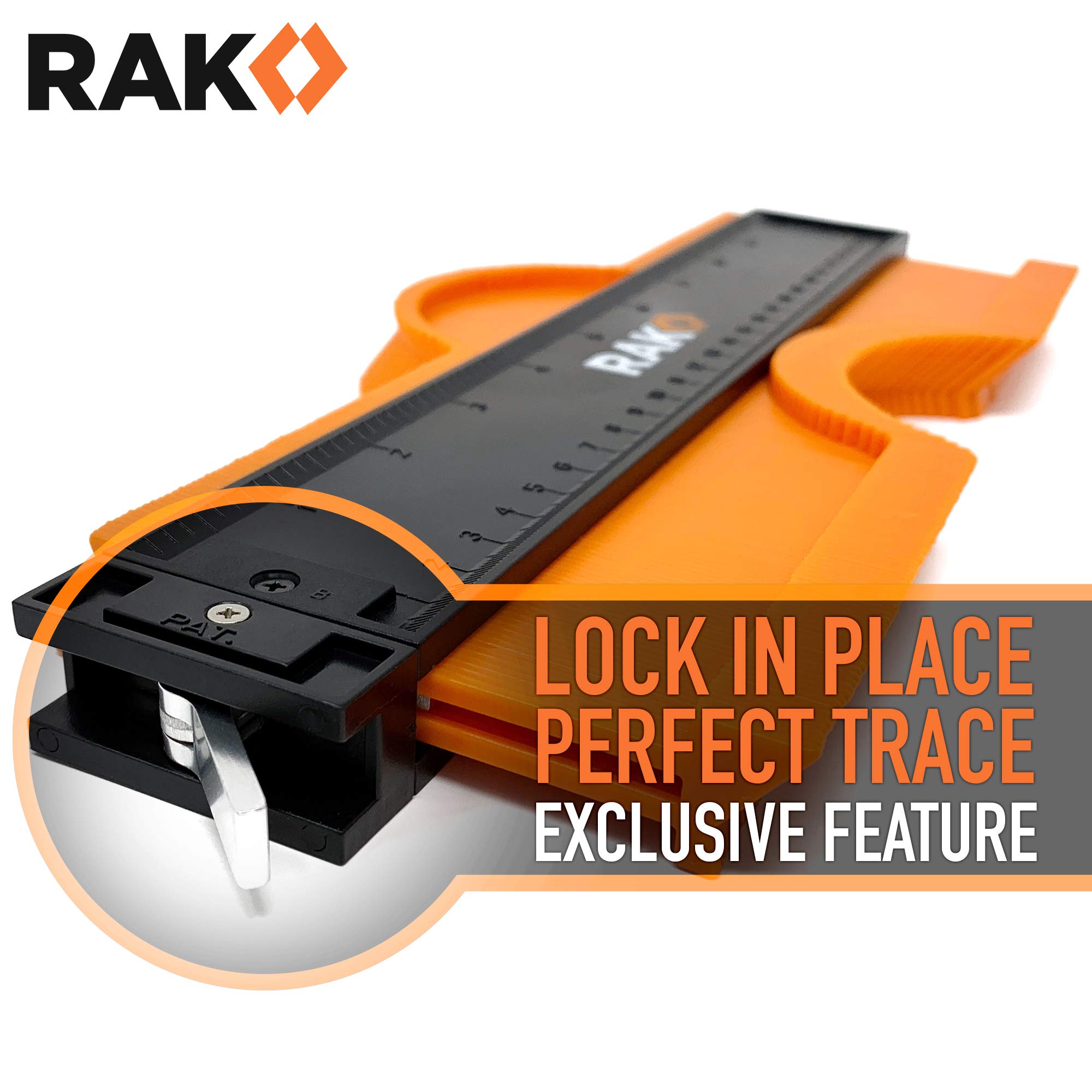 RAK Contour Gauge Shape Duplicator (10 Inch Lock) Template Tool with ...