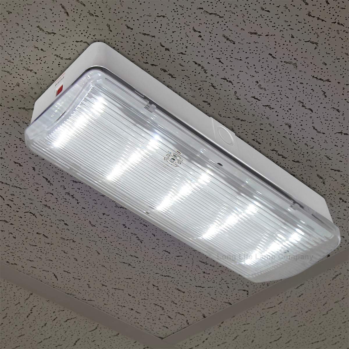 Emergency Fire Exit LED Bulkhead Light with Green Man Sleeve Celling or ...