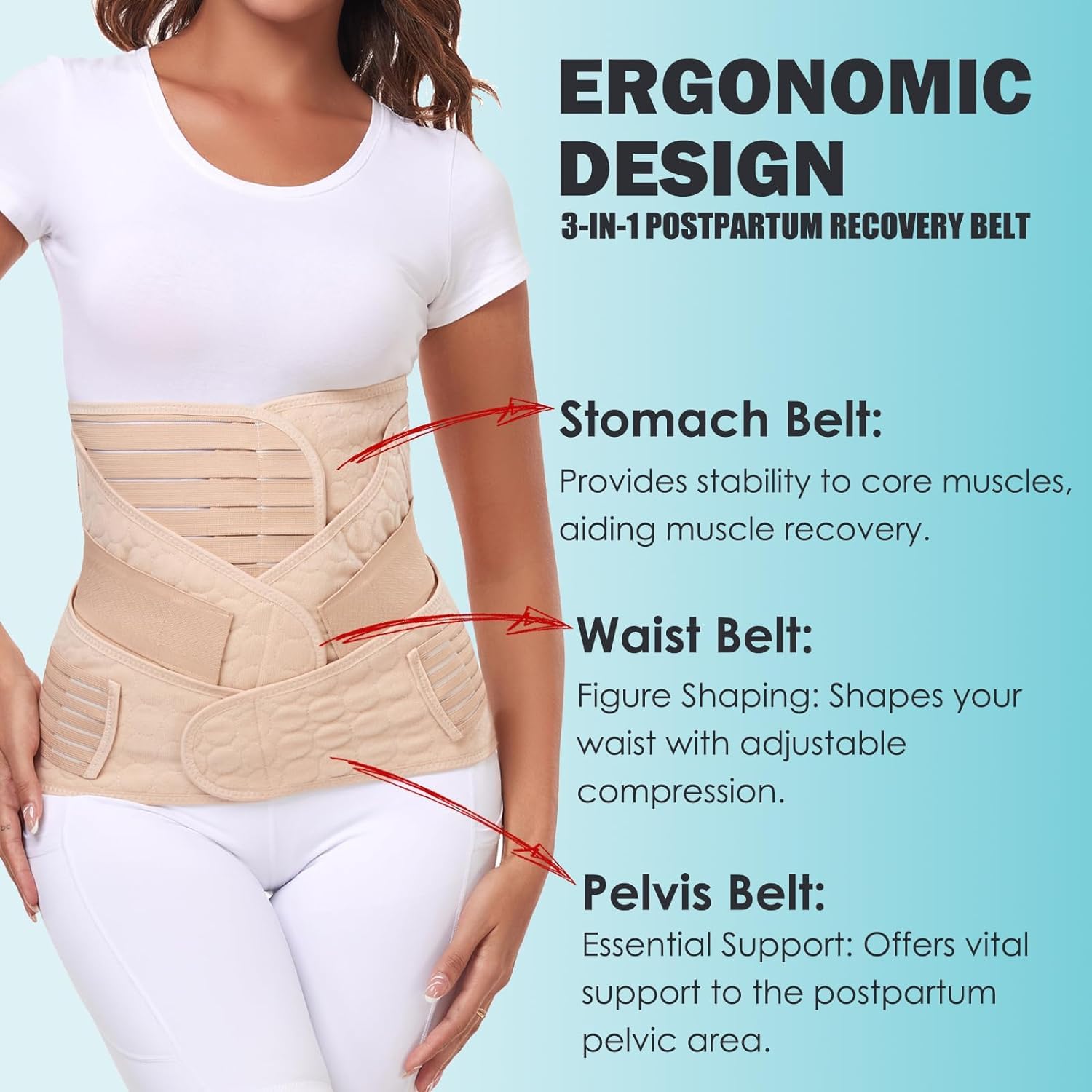 Mua MAMODY 3 in 1 Postpartum Belly Wrap - C Section Recovery Belt Post ...