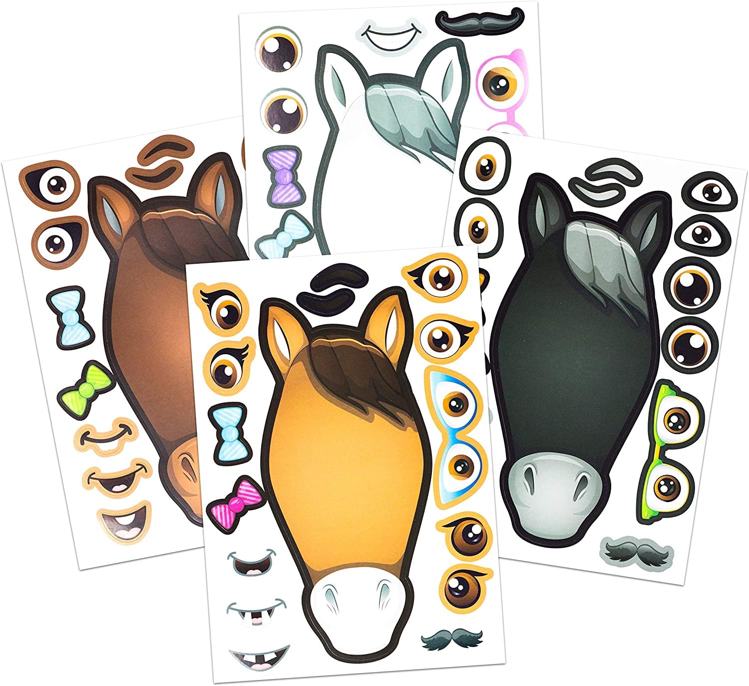 Mua 24 Make A Horse Sticker Sheets - Includes Brown, Black, & White ...