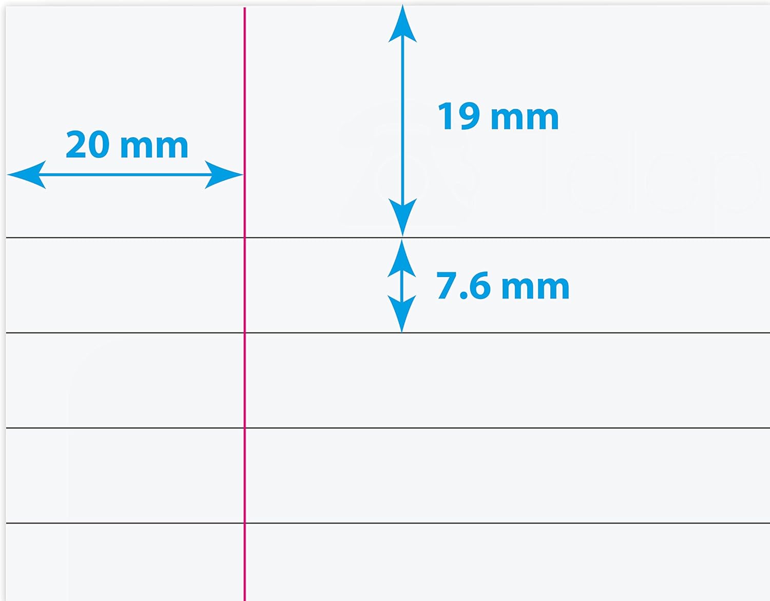 A5 Lined Note pad, Lined with Margin, Pack of 5 – BigaMart