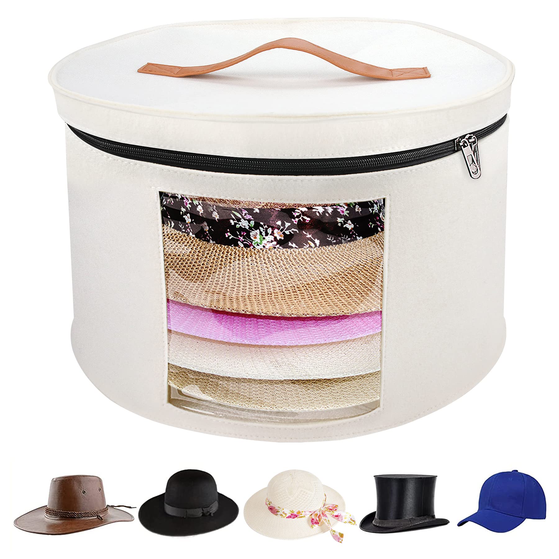 VanlonPro Large Hat Storage Box for Women & Men, 16