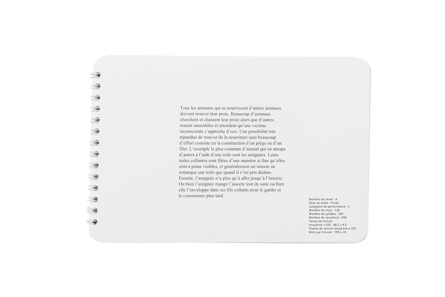 IReST – International Reading Speed Texts (French) – BigaMart