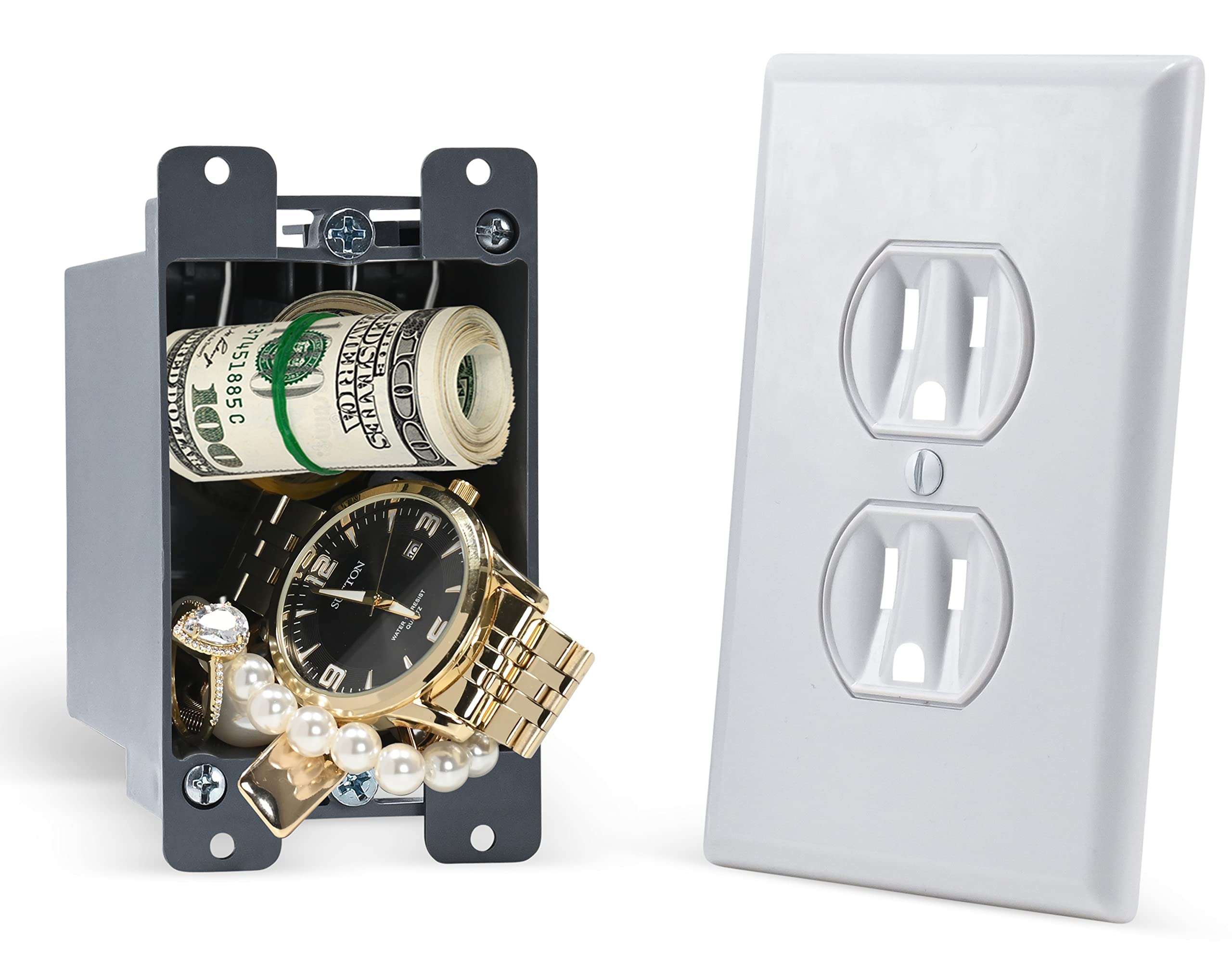 Mua Electrical Outlet Hidden Wall Safe (Simple Install, Magnetically ...