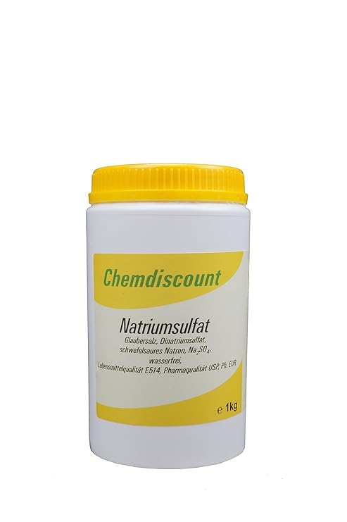 1kg Natriumsulfat (Glaubersalz), wasserfrei, Pharma- und ...