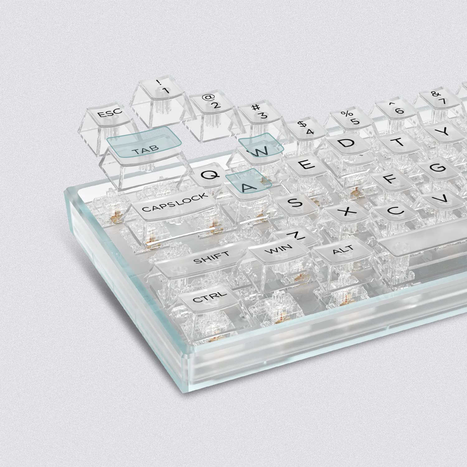 Mua dagaladoo Crystal Clear Key caps,White Transparent keycaps 75 ...