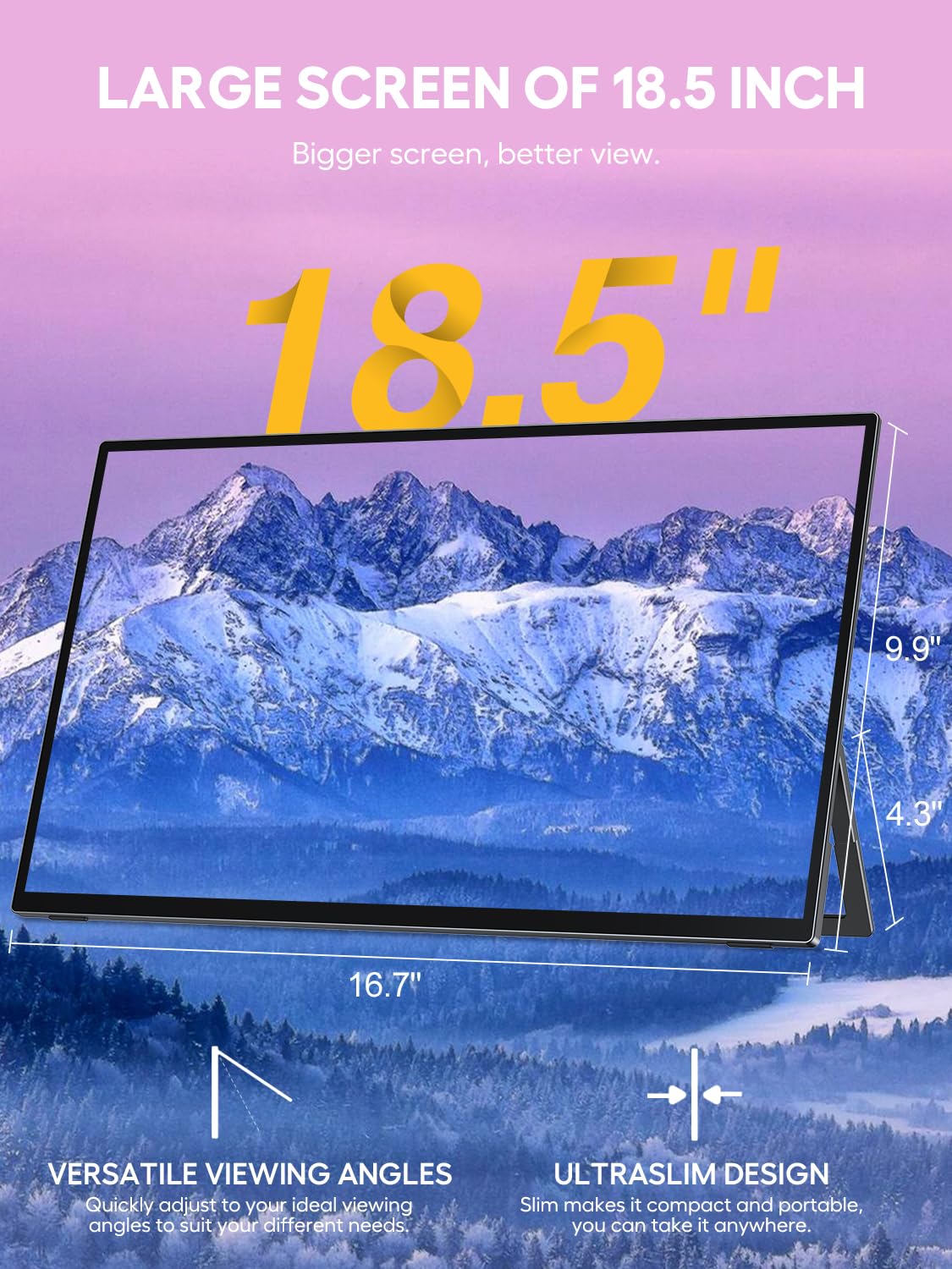 Mua UPERFECT Portable Monitor 18.5-inch 120HZ Touchscreen 100% sRGB w ...