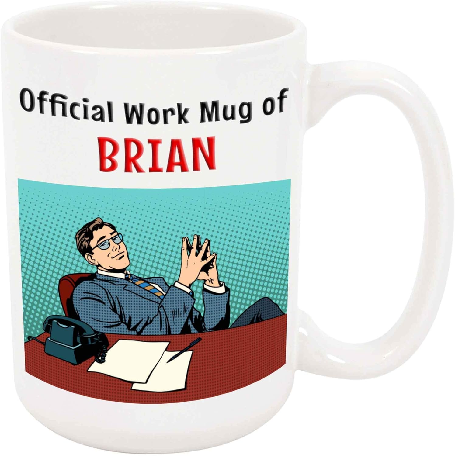 Amazon.com: Official Work Mug of Brian Coffee Mug: Kitchen & Dining