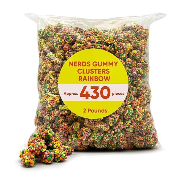 Nerds Gummy Cluster Rainbow Candy 2LB - Gummy Candy Nerds Candy Pack ...