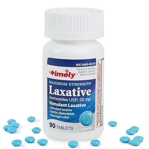 Timely - Max Lax Laxatives - 90 Maximum Strength Tablets - 25mg ...