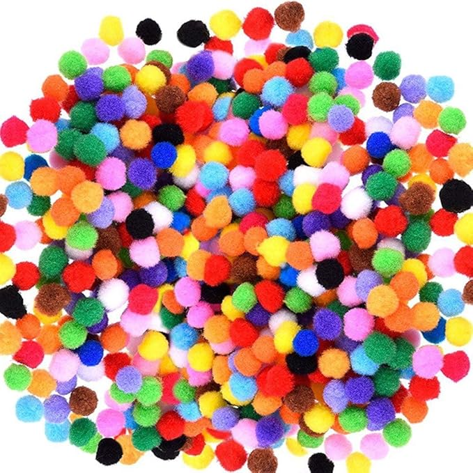 Multi Color Pom Pom 1cm: Amazon.in: Home & Kitchen