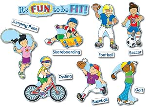 Amazon.com : Carson Dellosa It's Fun to Be Fit Bulletin Board Set ...