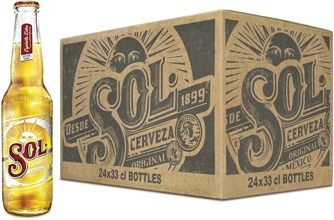 Sol Mexican Lager Beer Bottle, 24 x 330ml: Amazon.co.uk: Grocery