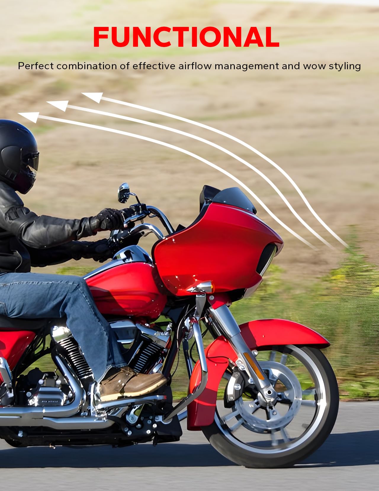 Mua 5" Windshield Windscreen Motorcycle Wind Splitter 15-23 Compatible ...