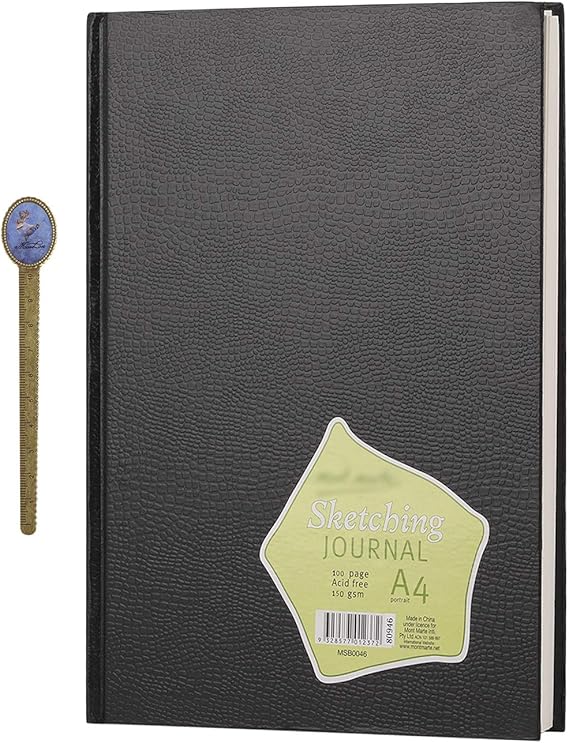 A4 Blank Notebook Hardcover Casebound Artist Sketch Book 100 Pages ...