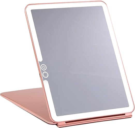 LUNA London Eclipse LED Lighted Travel Vanity Makeup Mirror | 3 Colour ...