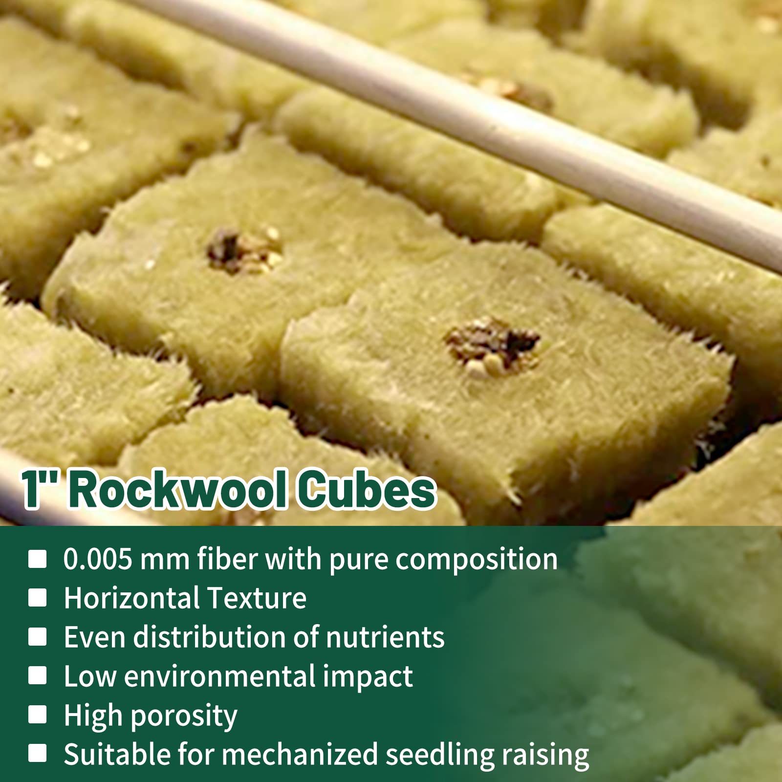 Mua Jowlawn 1" Rockwool Cubes for Hydroponics - 4 Sheets Rockwool Grow ...