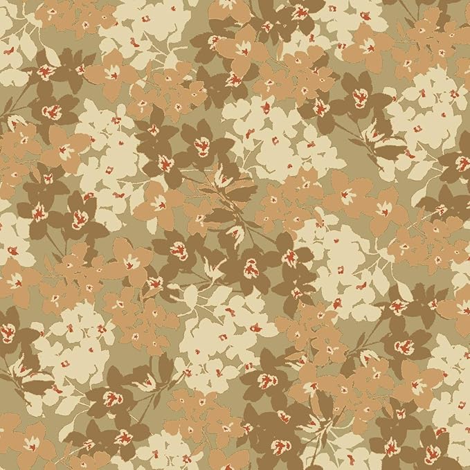 Amazon.com: Earthy Floral Cotton Fabric by The Yard