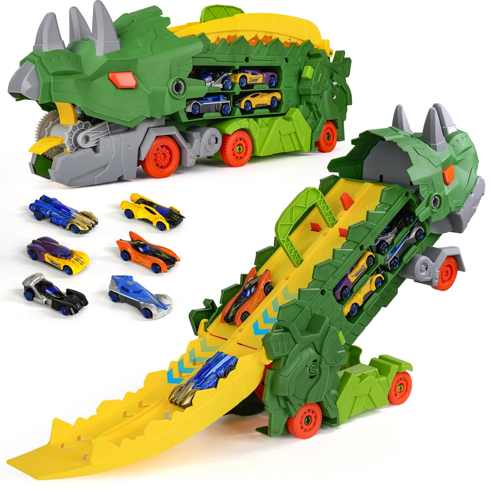 Dinosaur Ultimate Hauler Transport Truck Toys for Ages 5-7,Transforms ...