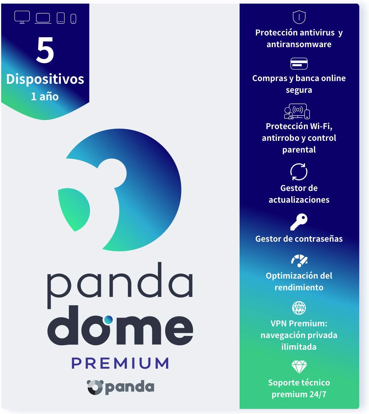 Panda Dome Premium 2021 – Software Antivirus | 5 Dispositivos | 1 año ...