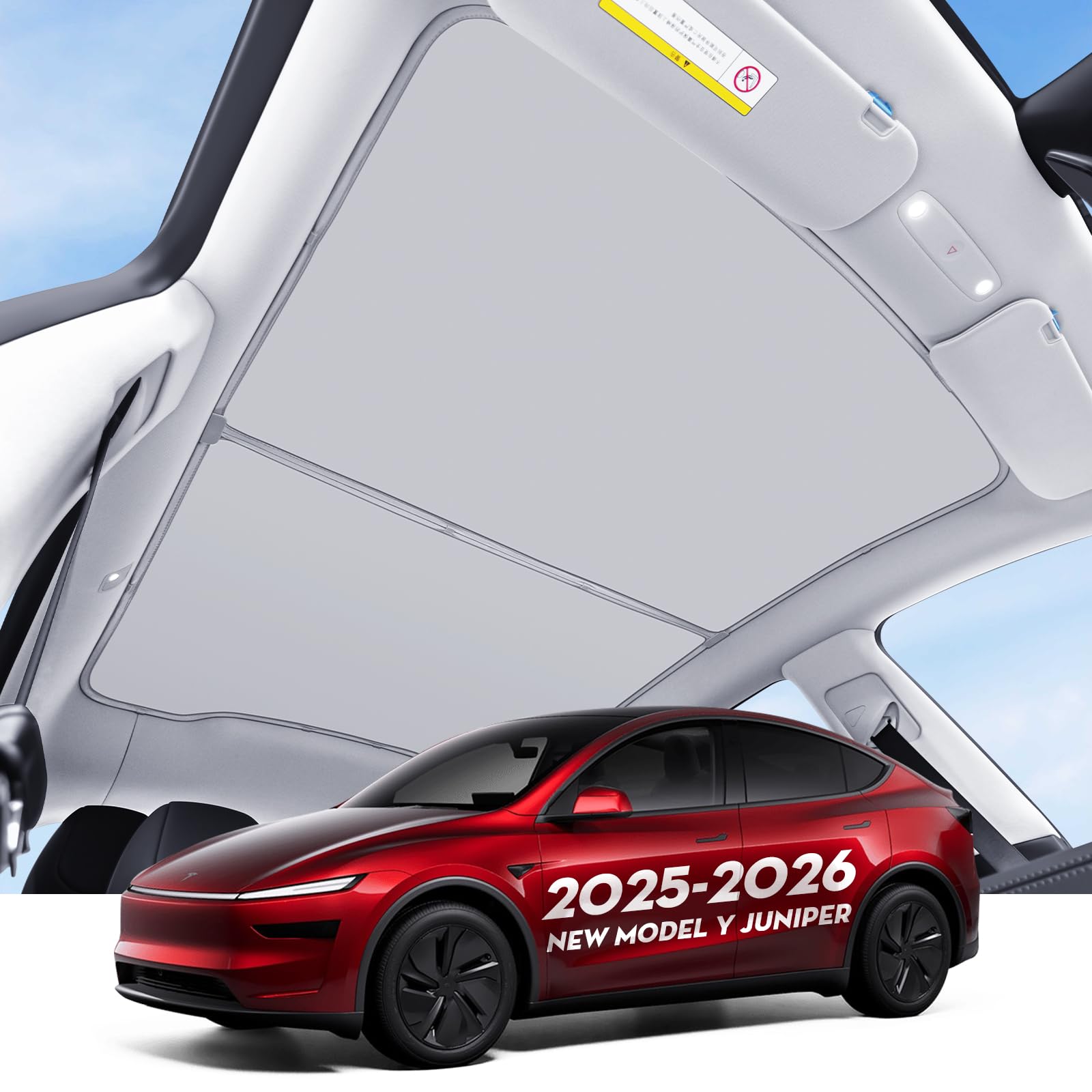 KUNIST Roof Sunshades for 2026 Tesla Model Y Juniper, Upgraded Sunroof ...