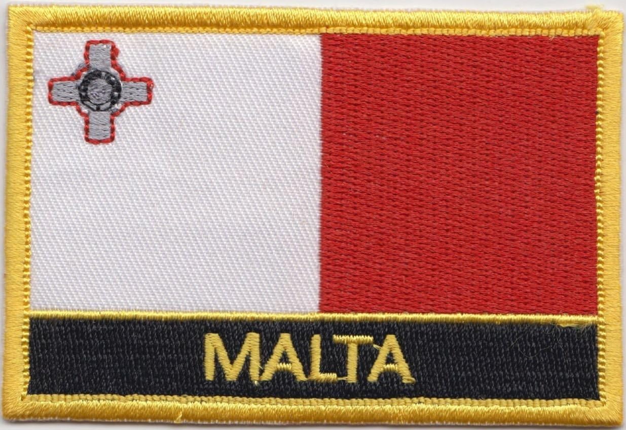Malta Flag Embroidered Rectangular Patch Badge / Sew On Or Iron On - Exclusive Design From 1000 ...