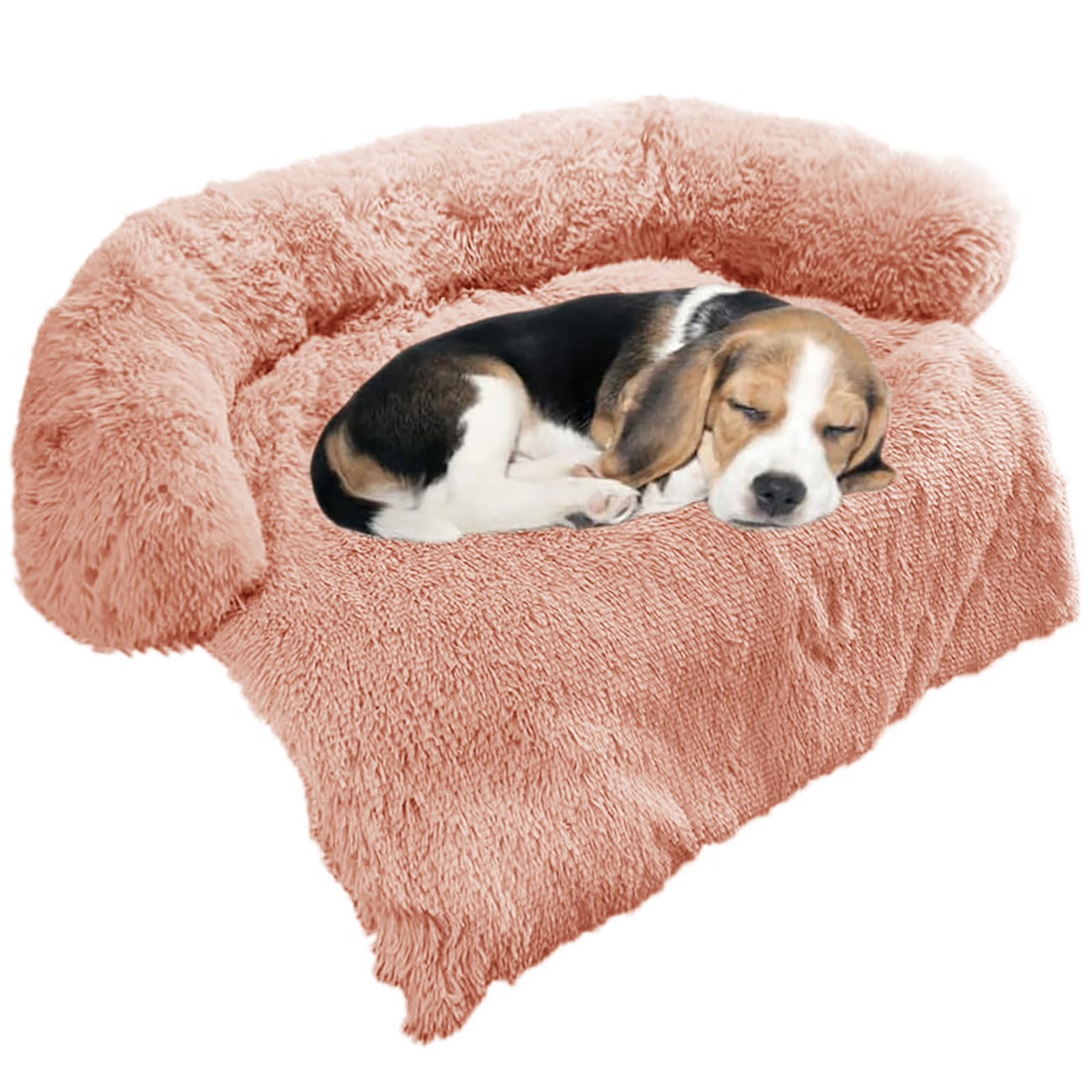 GGIB Calming Dog Bed Fluffy Plush Dog Mat for Furniture Protector with ...